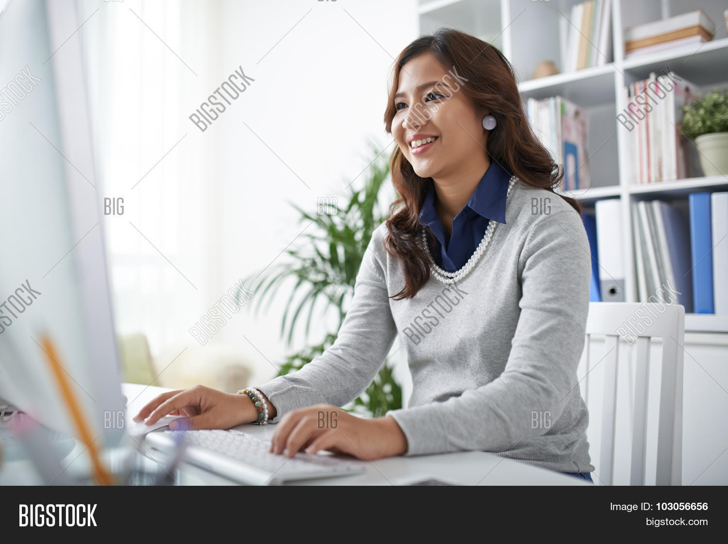 Working On Computer Image & Photo (Free Trial) | Bigstock