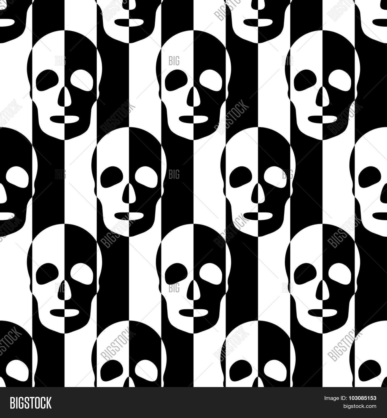 Seamless Skull Stripe Vector & Photo (Free Trial) | Bigstock