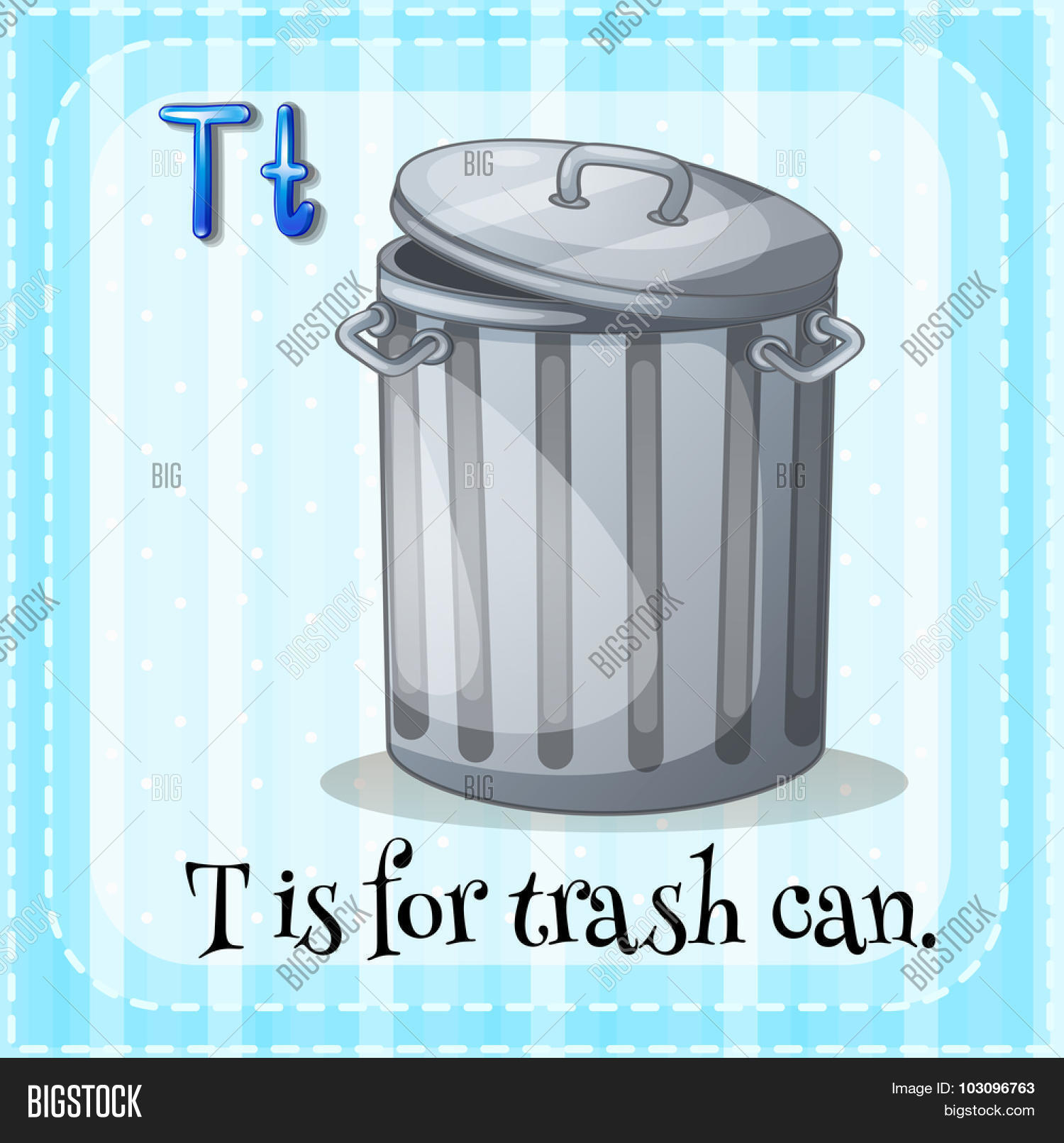 Flashcard Letter T Vector & Photo (Free Trial) | Bigstock