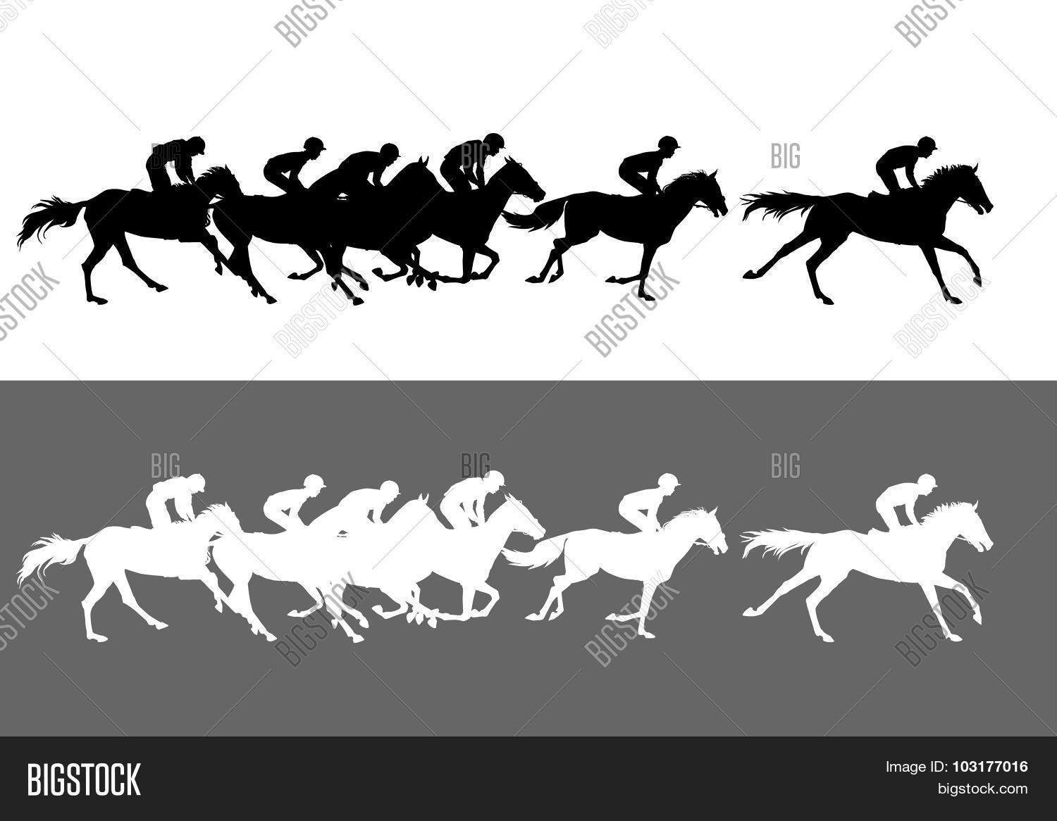 Horse Racing Vector & Photo (Free Trial) | Bigstock