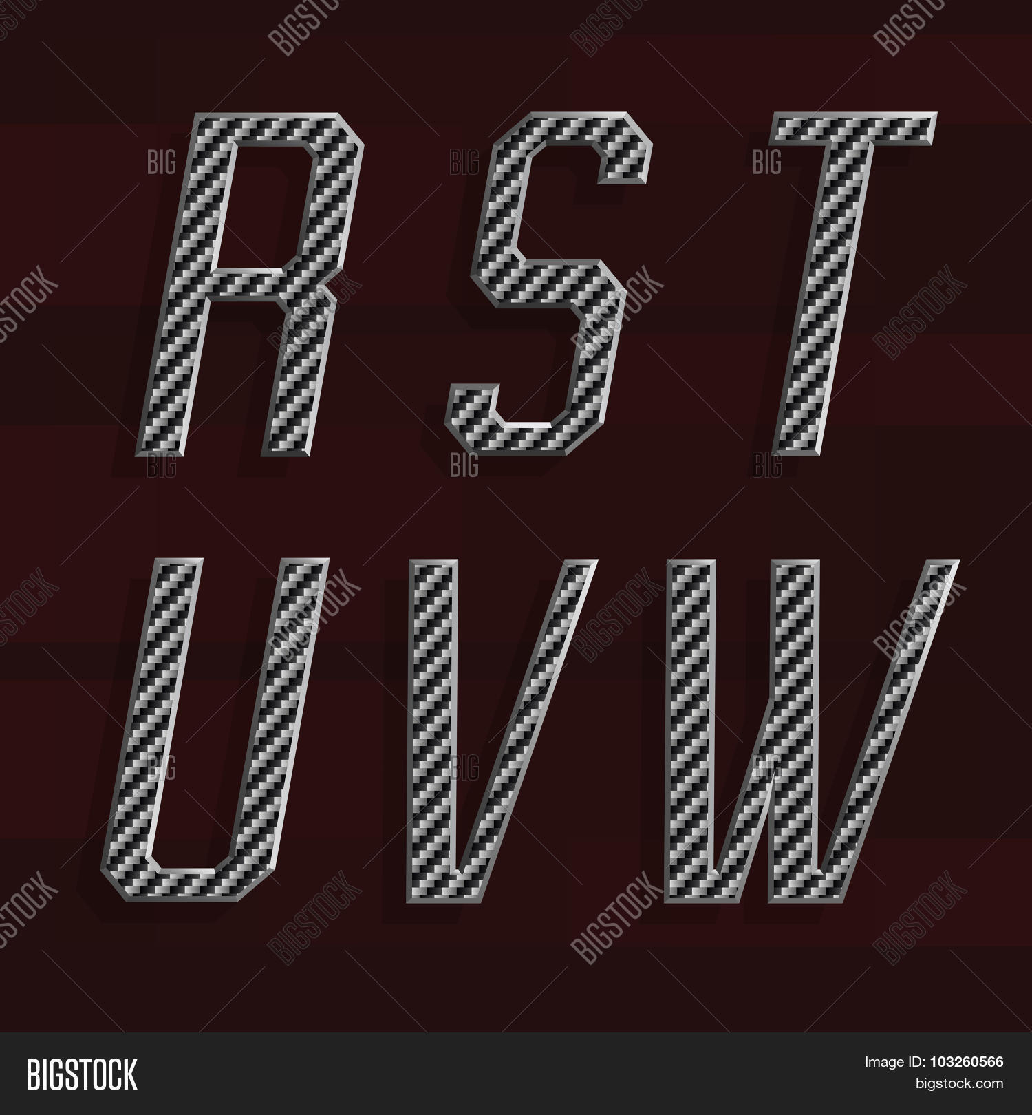 Carbon Fiber Alphabet Vector & Photo (Free Trial) | Bigstock