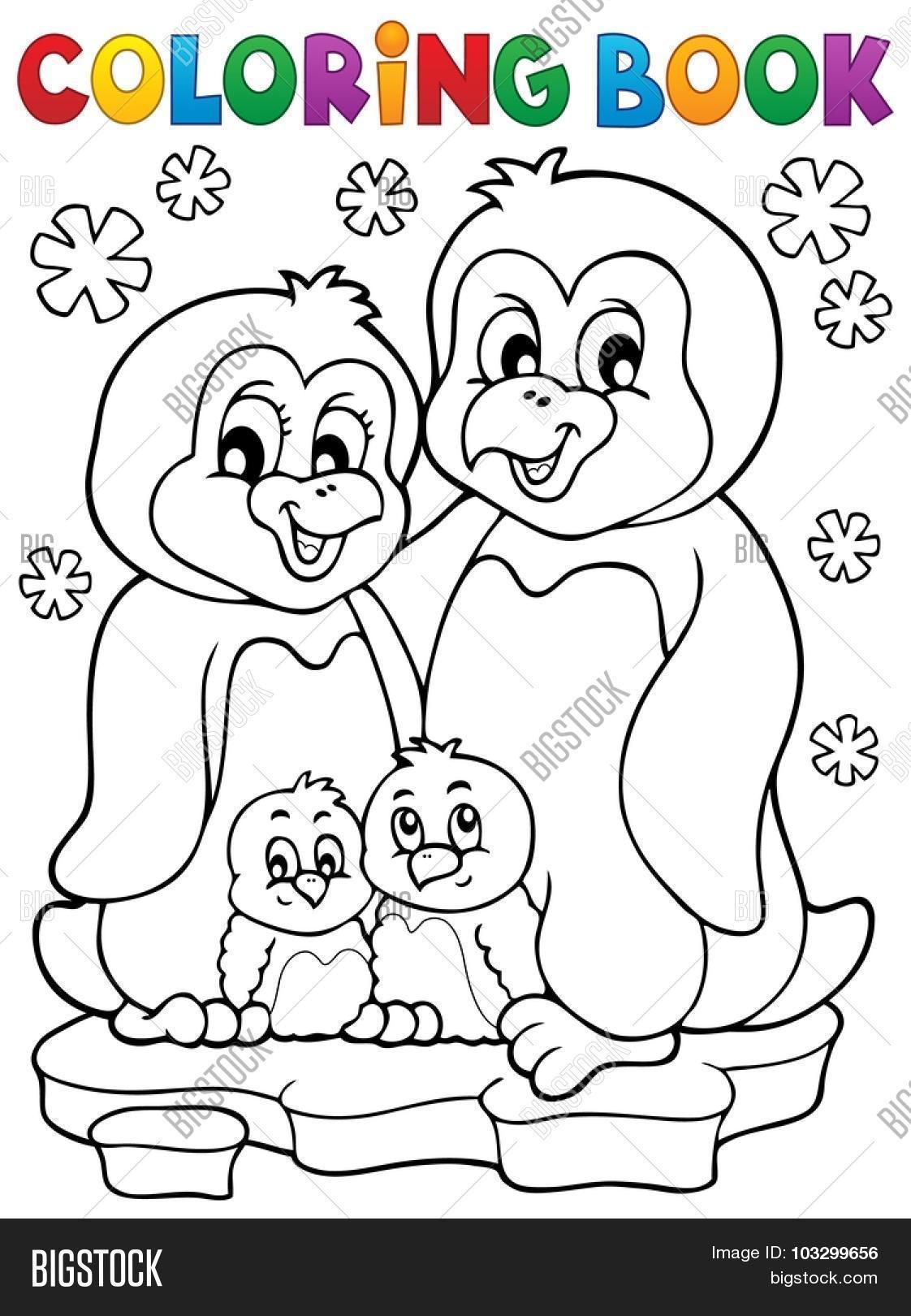 Coloring Book Penguin Vector & Photo (Free Trial) | Bigstock