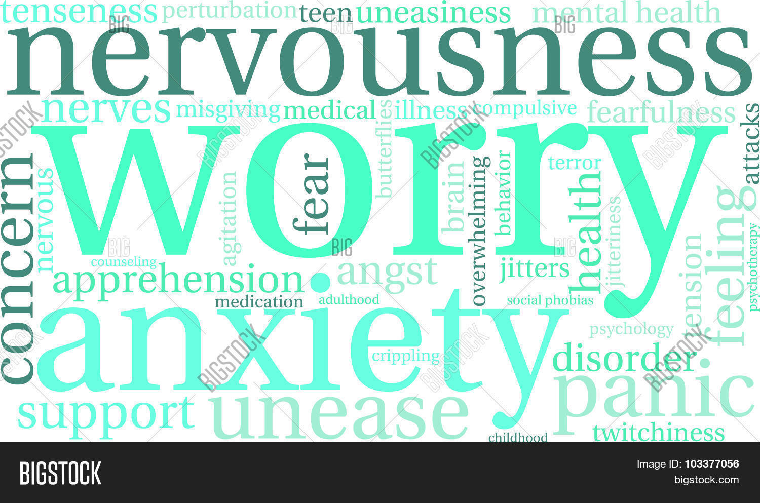 Worry Word Cloud Vector & Photo (Free Trial) | Bigstock