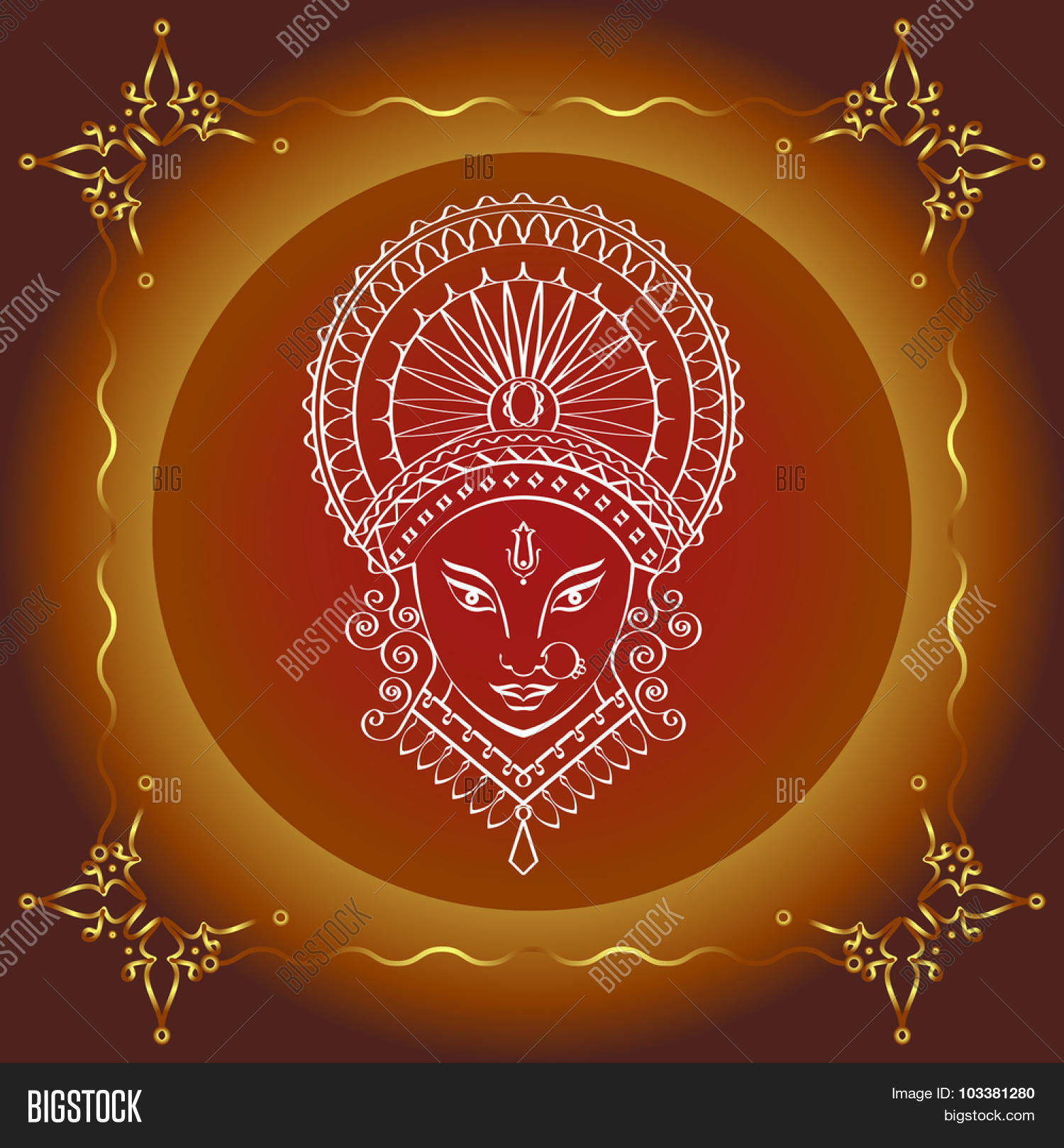 Durga Goddess Power Vector & Photo (Free Trial) | Bigstock
