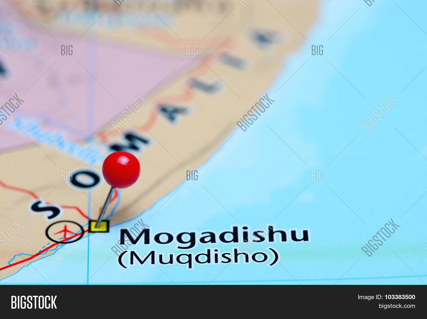 Mogadishu Pinned On Image & Photo (Free Trial) | Bigstock