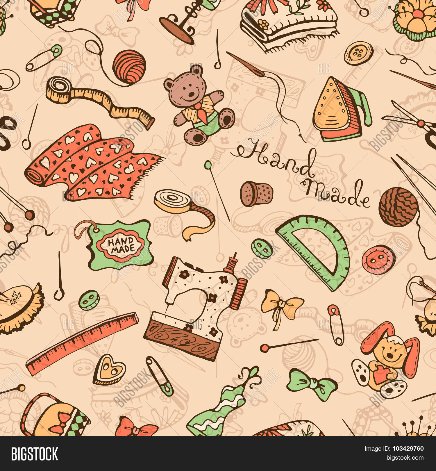 Crafting Background Vector & Photo (Free Trial) | Bigstock