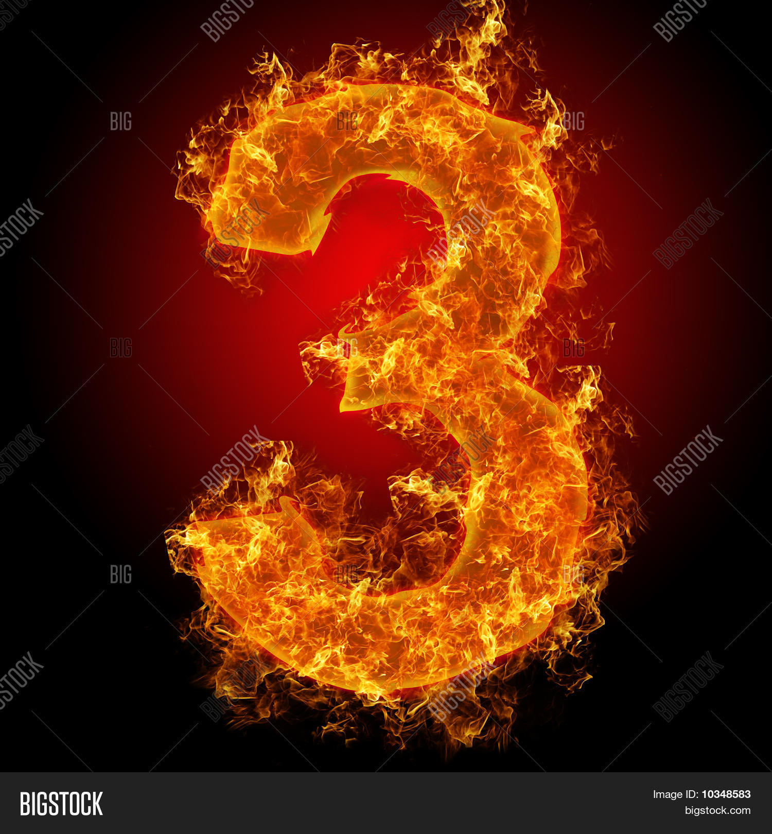 Fire Number 3 Image & Photo (Free Trial) | Bigstock