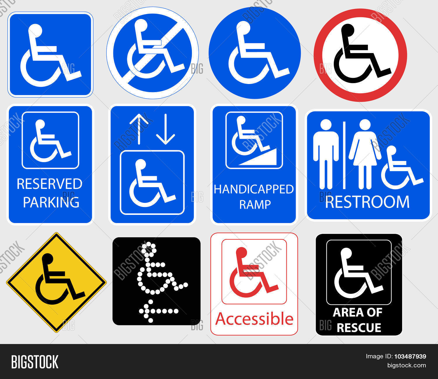 Handicap Symbol Vector & Photo (Free Trial) | Bigstock