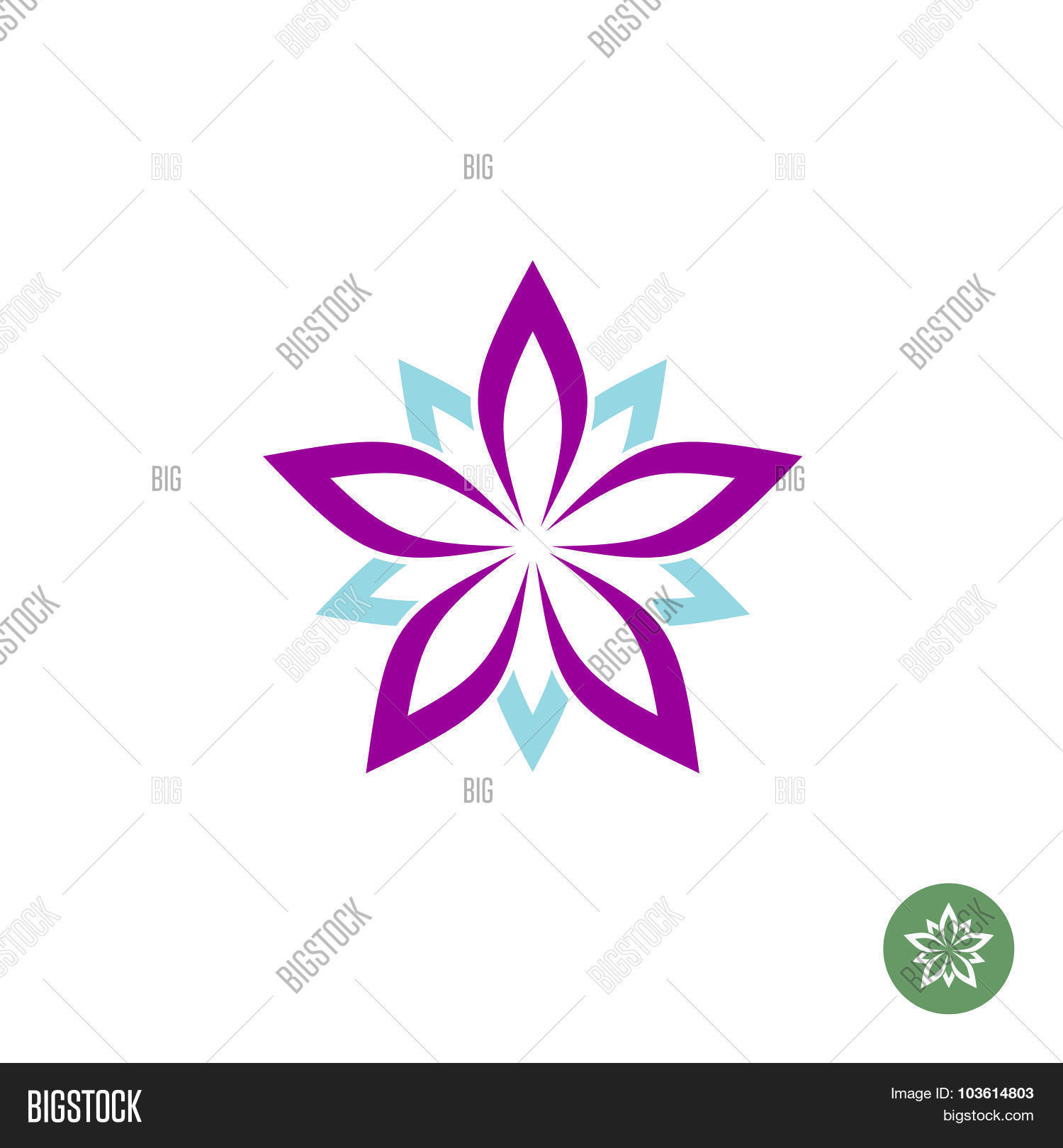 Five Leaves Lotus Vector & Photo (Free Trial) | Bigstock