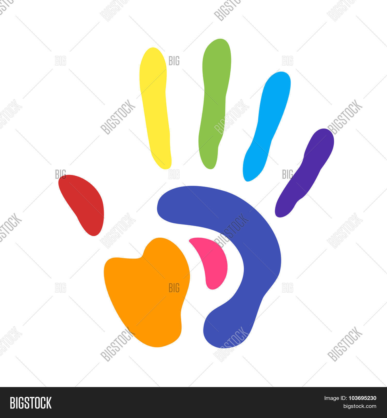 Rainbow Handprint. Image & Photo (Free Trial) | Bigstock