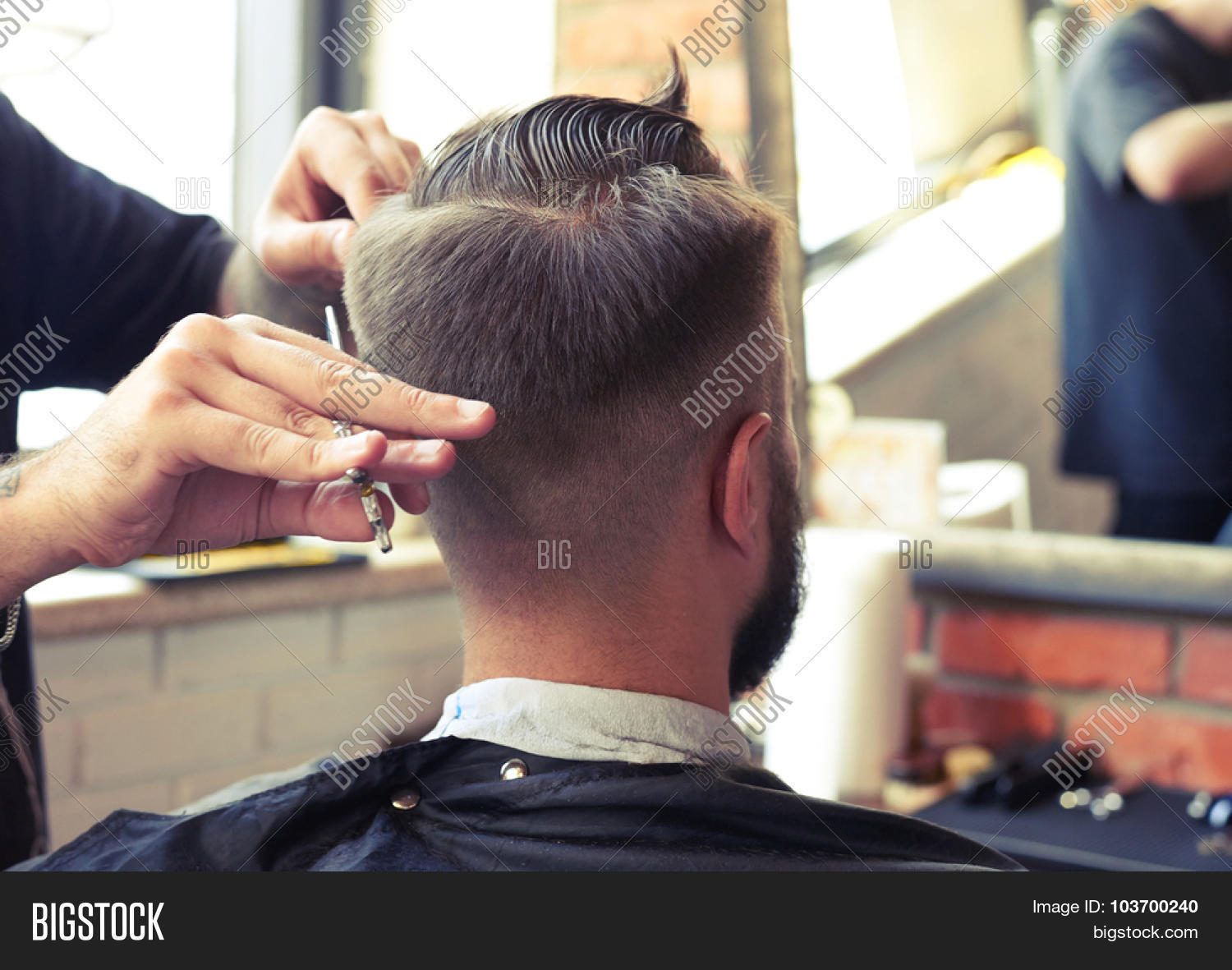 Back View Man Barber Image & Photo (Free Trial) | Bigstock
