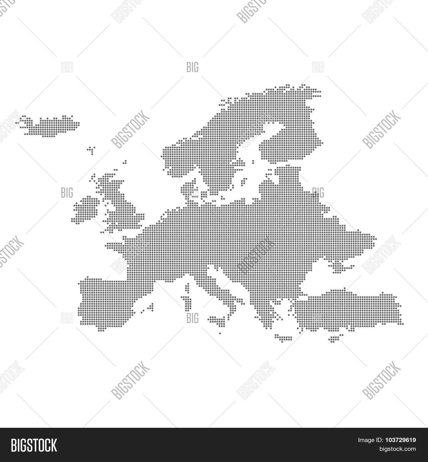 Detailed Map Europe Vector & Photo (Free Trial) | Bigstock