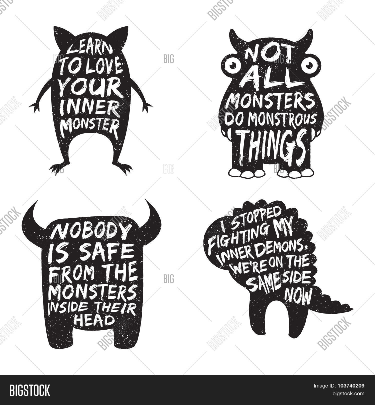 Set Monster Vector & Photo (Free Trial) | Bigstock
