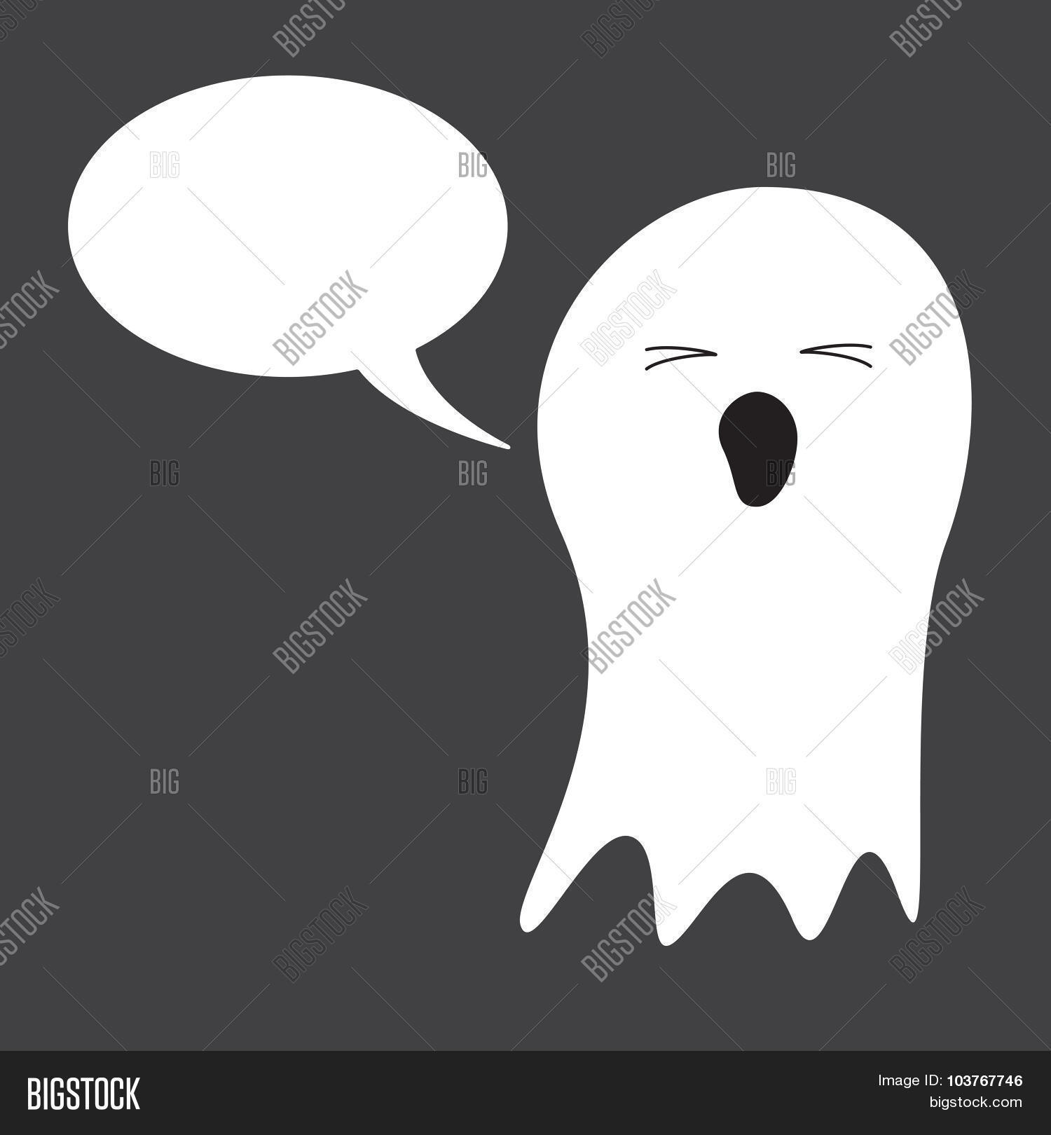 Ghost Speech Bubble Vector & Photo (Free Trial) | Bigstock