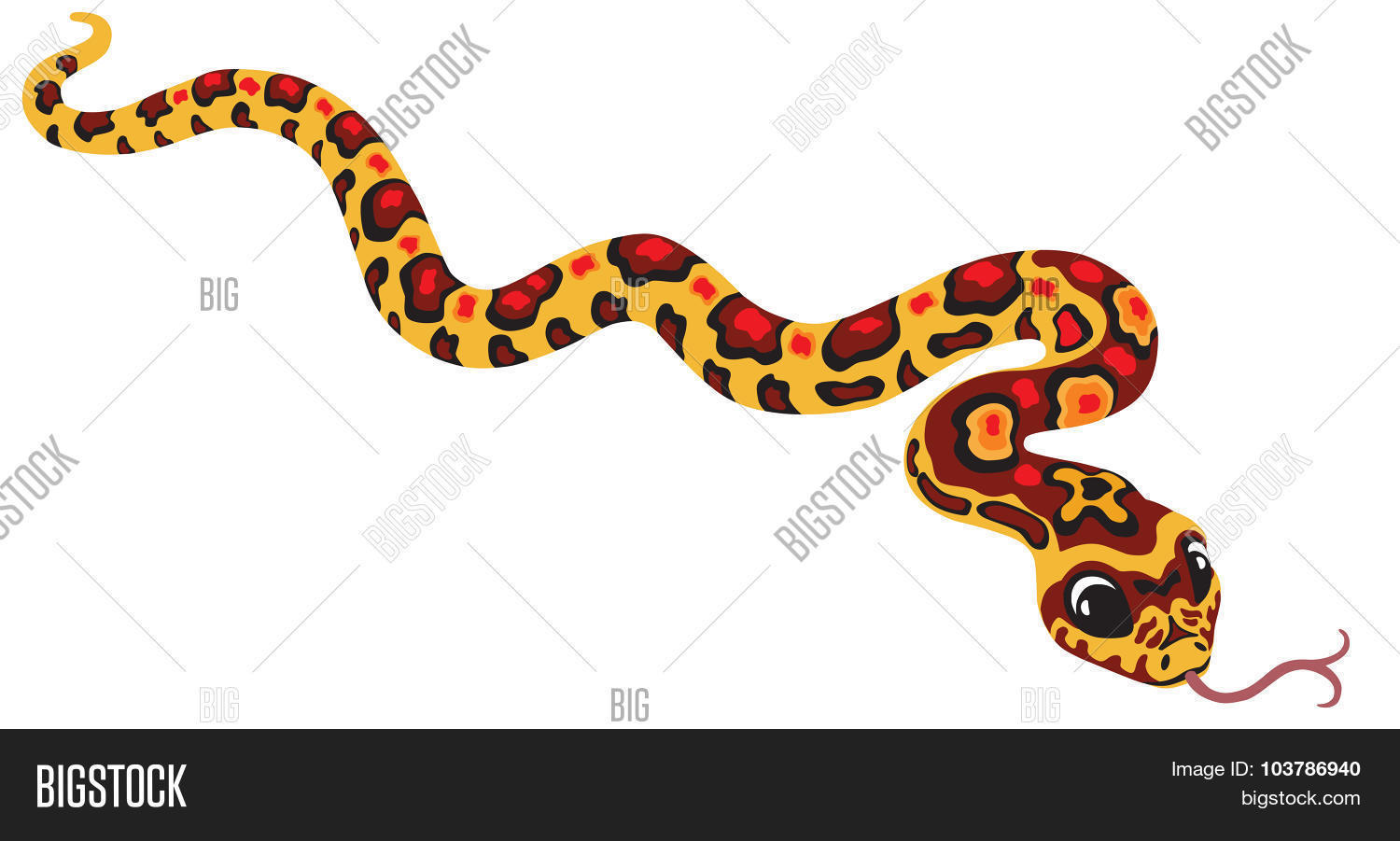 Cartoon Corn Snake Vector & Photo (Free Trial) | Bigstock