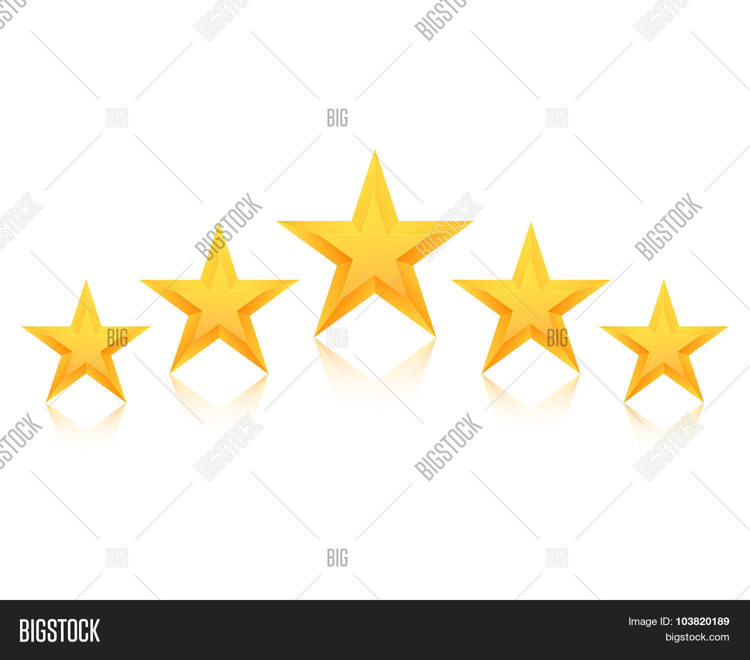 Fun Gold Stars Vector Art