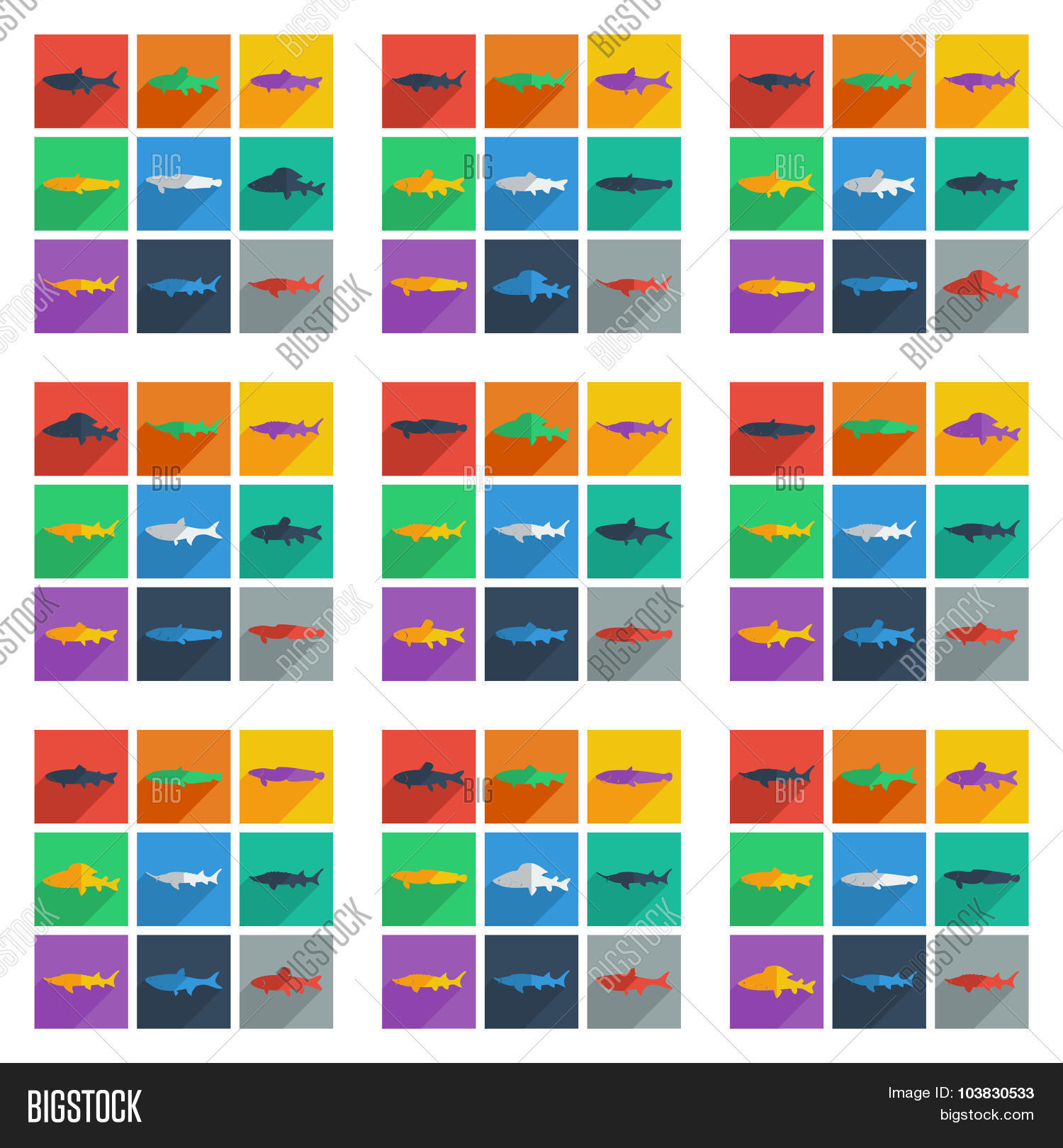 Set Freshwater Fish Vector & Photo (Free Trial) | Bigstock