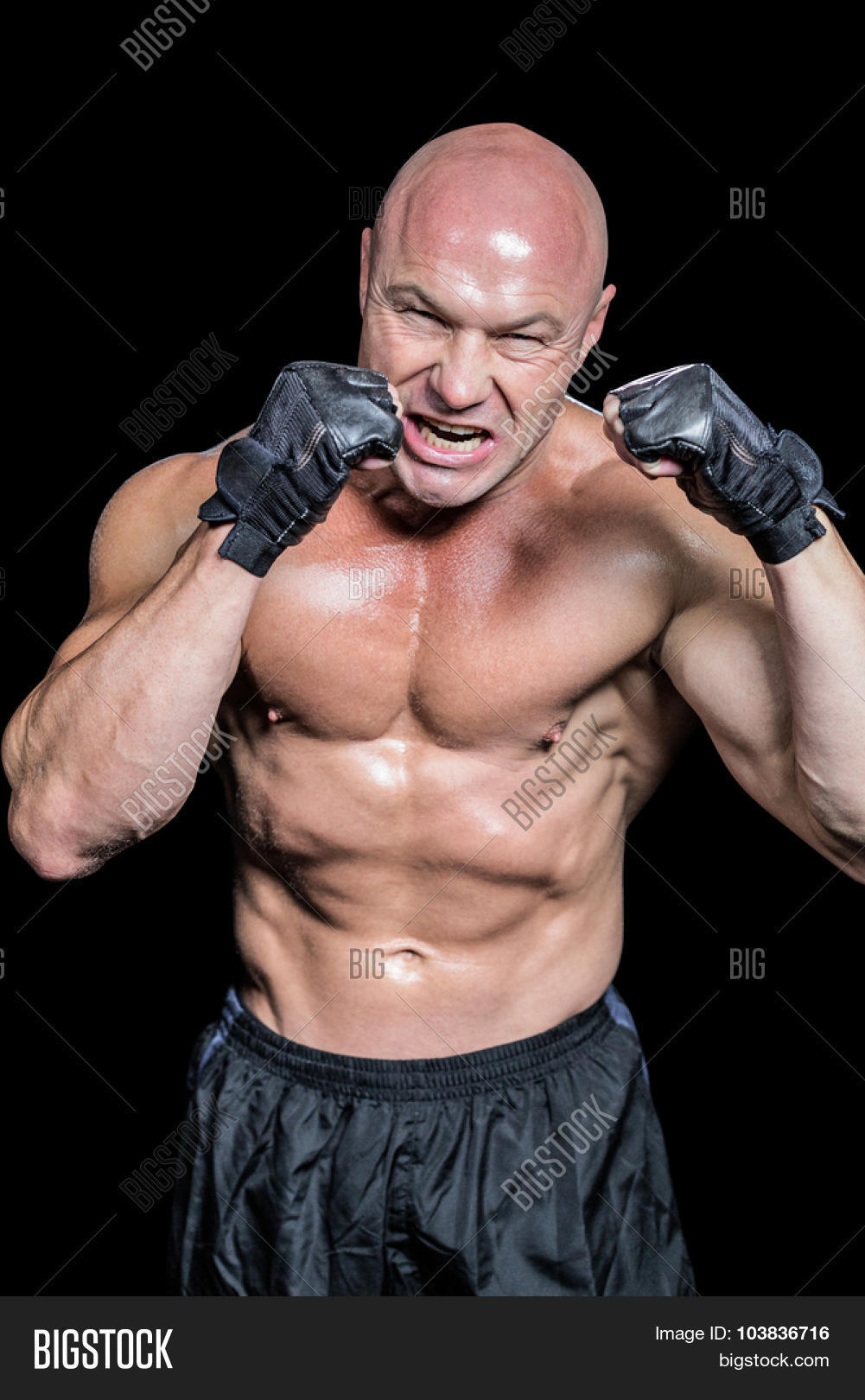 Angry Bald Fighter Image & Photo (Free Trial) | Bigstock