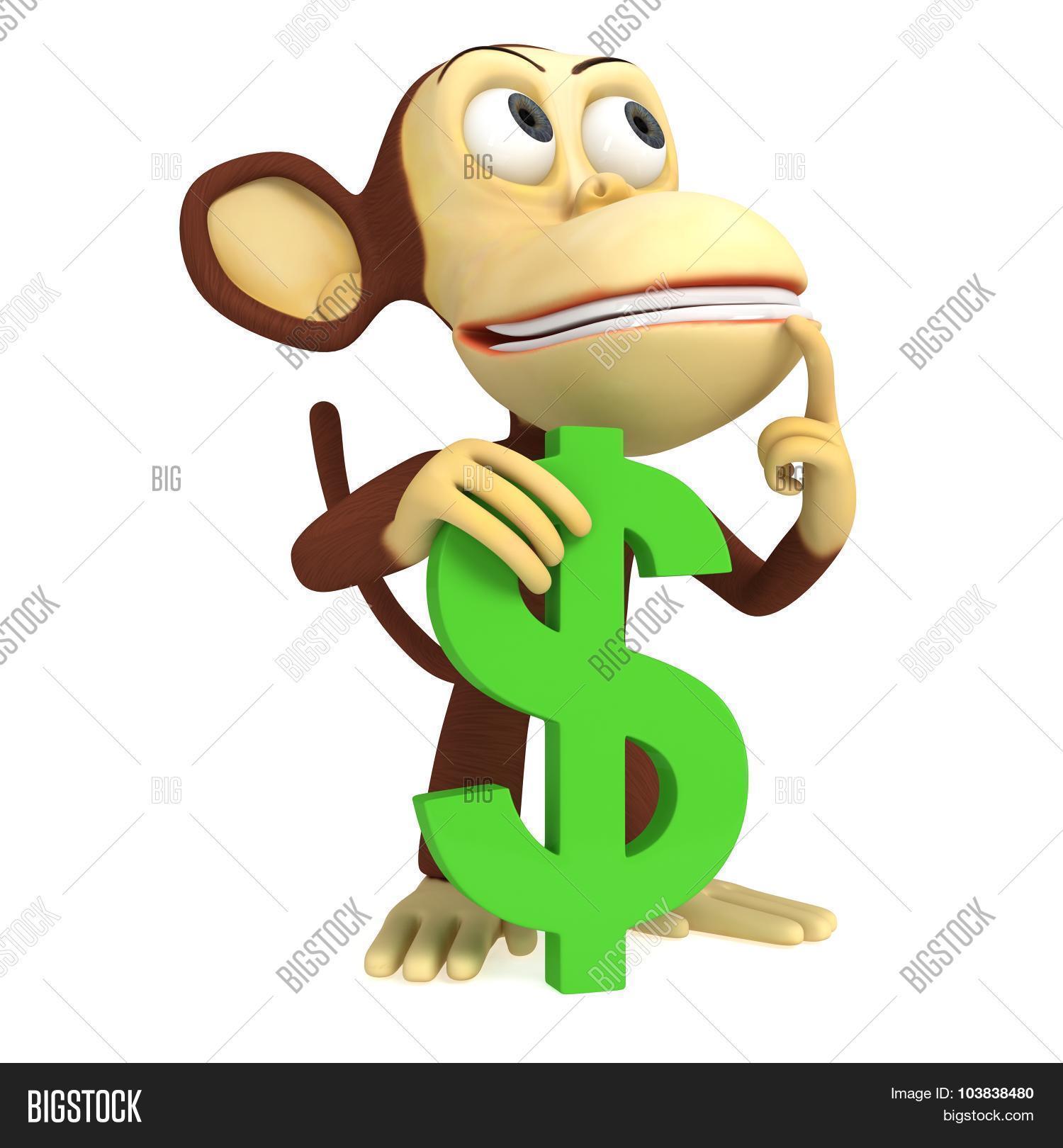 3D Monkey Dollar Sign Image & Photo (Free Trial) | Bigstock