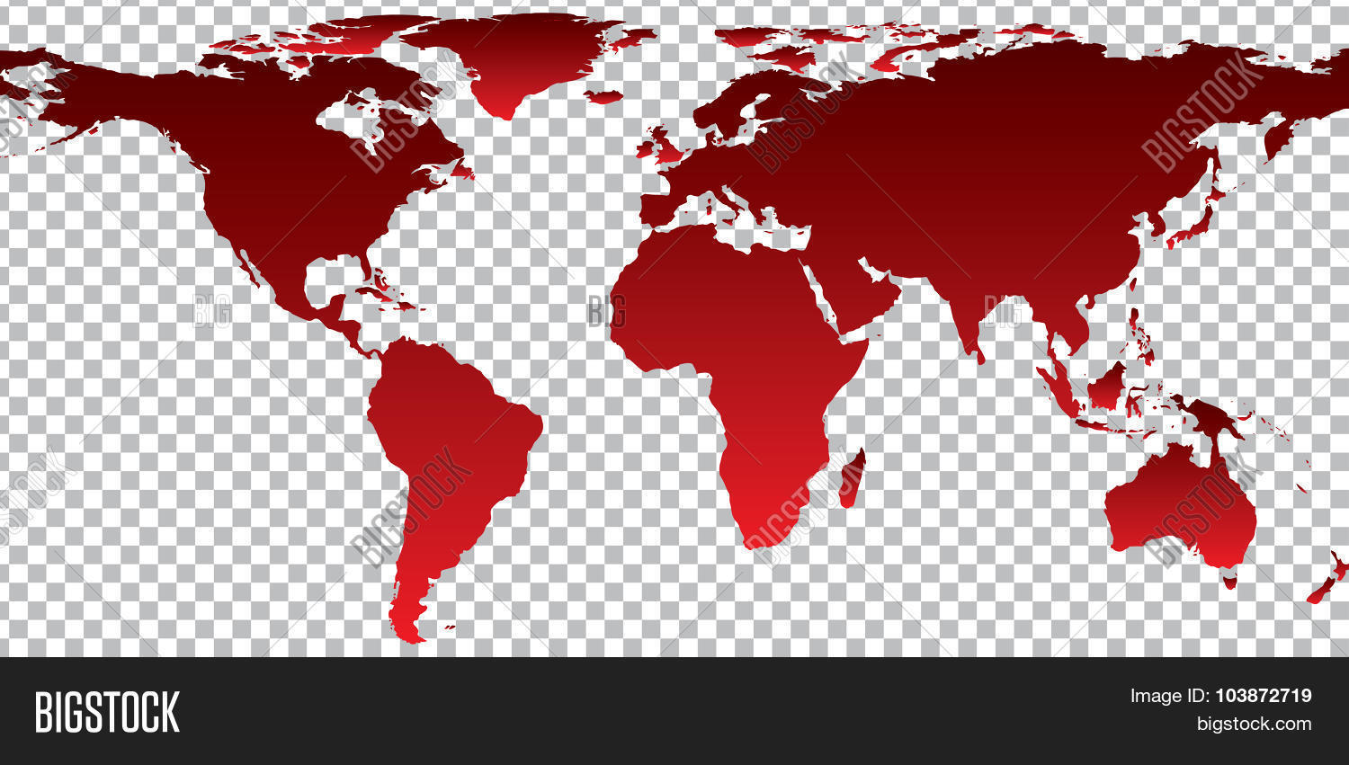 Red Map World On Vector & Photo (Free Trial) | Bigstock