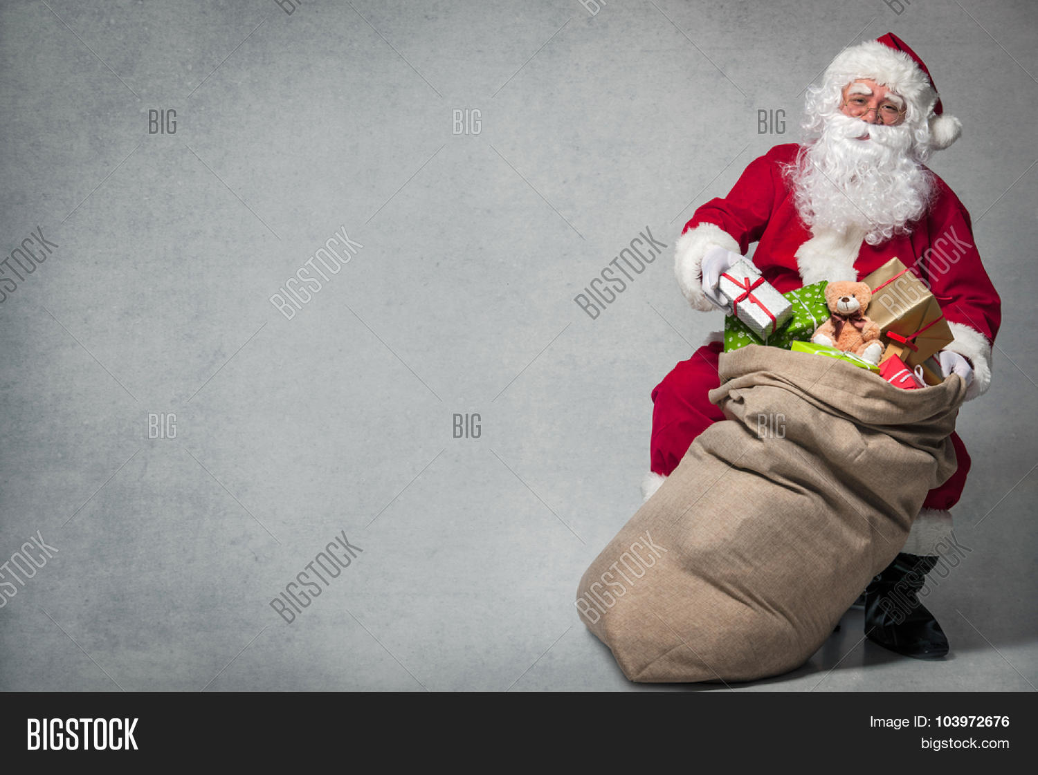 Santa Claus Bag Full Image & Photo (Free Trial) | Bigstock