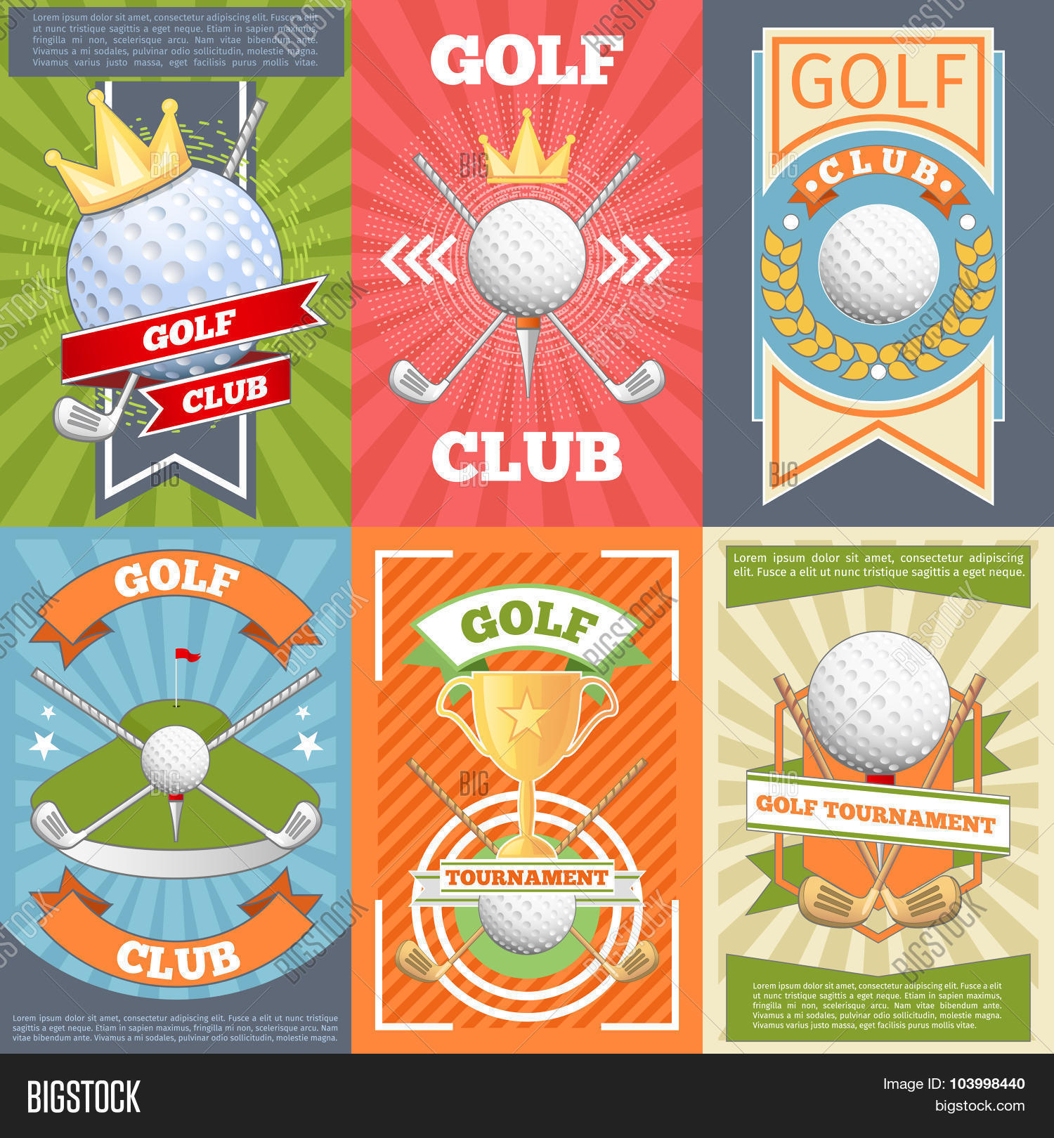 Golf Club Posters Vector & Photo (Free Trial) | Bigstock