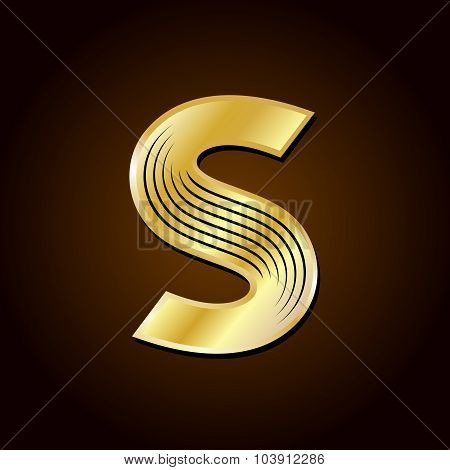 Letter S Golden Style Vector & Photo (Free Trial) | Bigstock