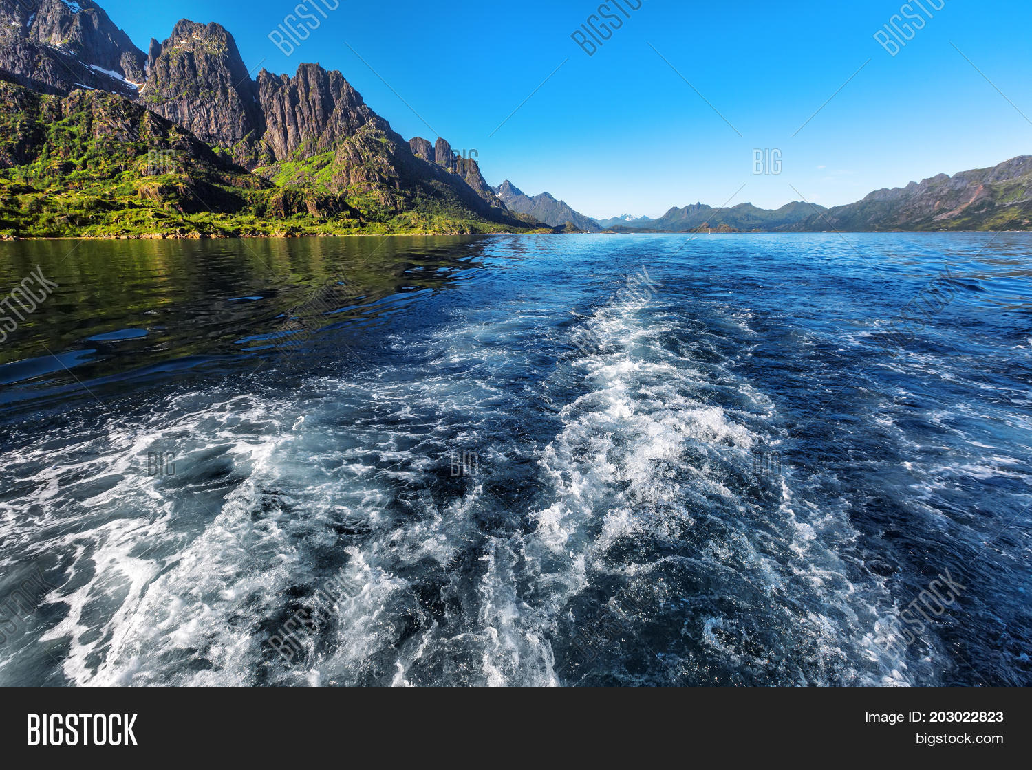 Trail Behind Ship On Image & Photo (Free Trial) | Bigstock