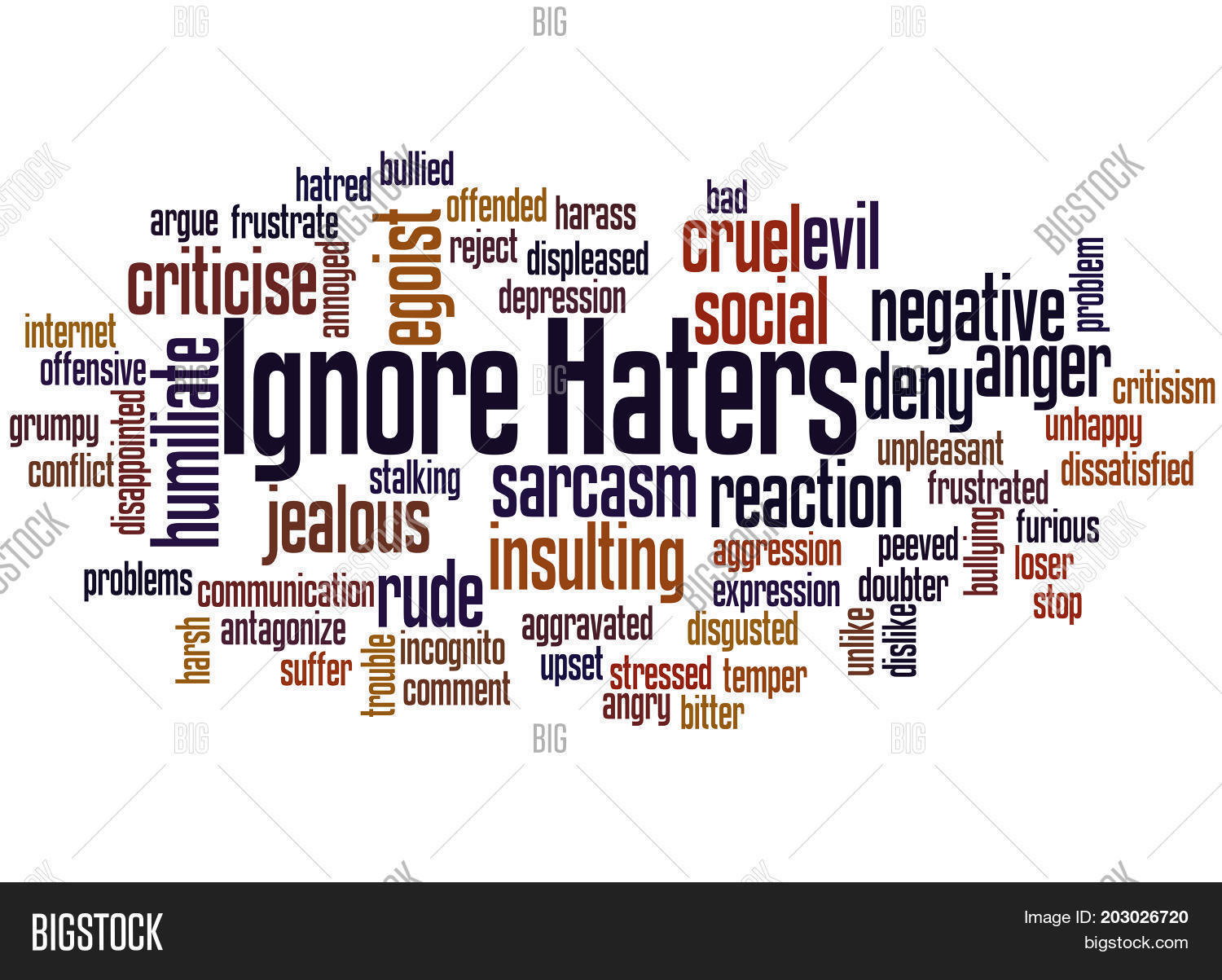 Ignore Haters, Word Image & Photo (Free Trial) | Bigstock
