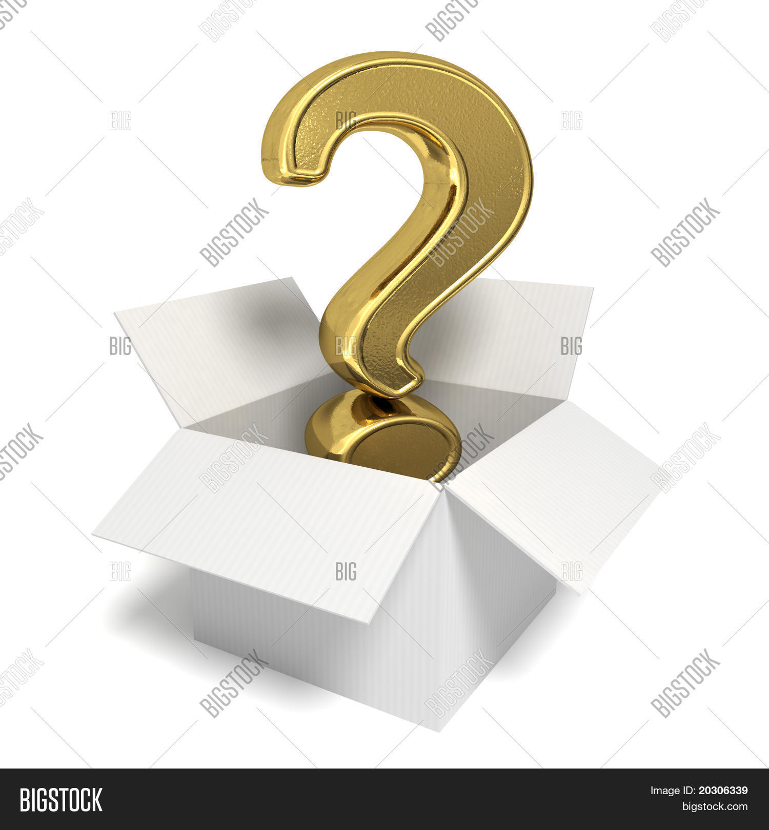 Gold Question Mark Box Image & Photo (Free Trial) | Bigstock