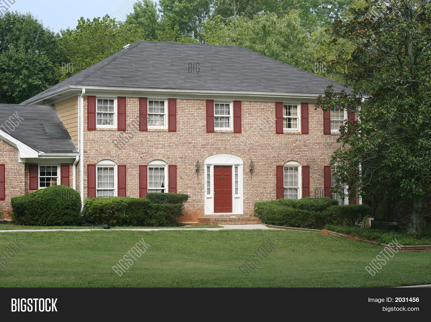 Brick House Red Trim Image & Photo (Free Trial) | Bigstock