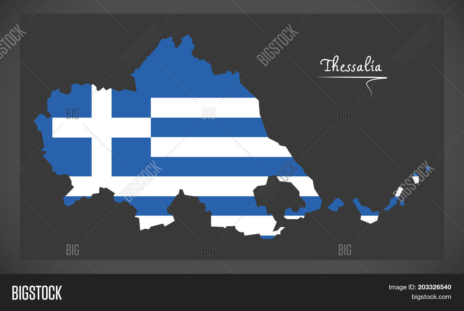 Thessalia Map Greece Image & Photo (Free Trial) | Bigstock