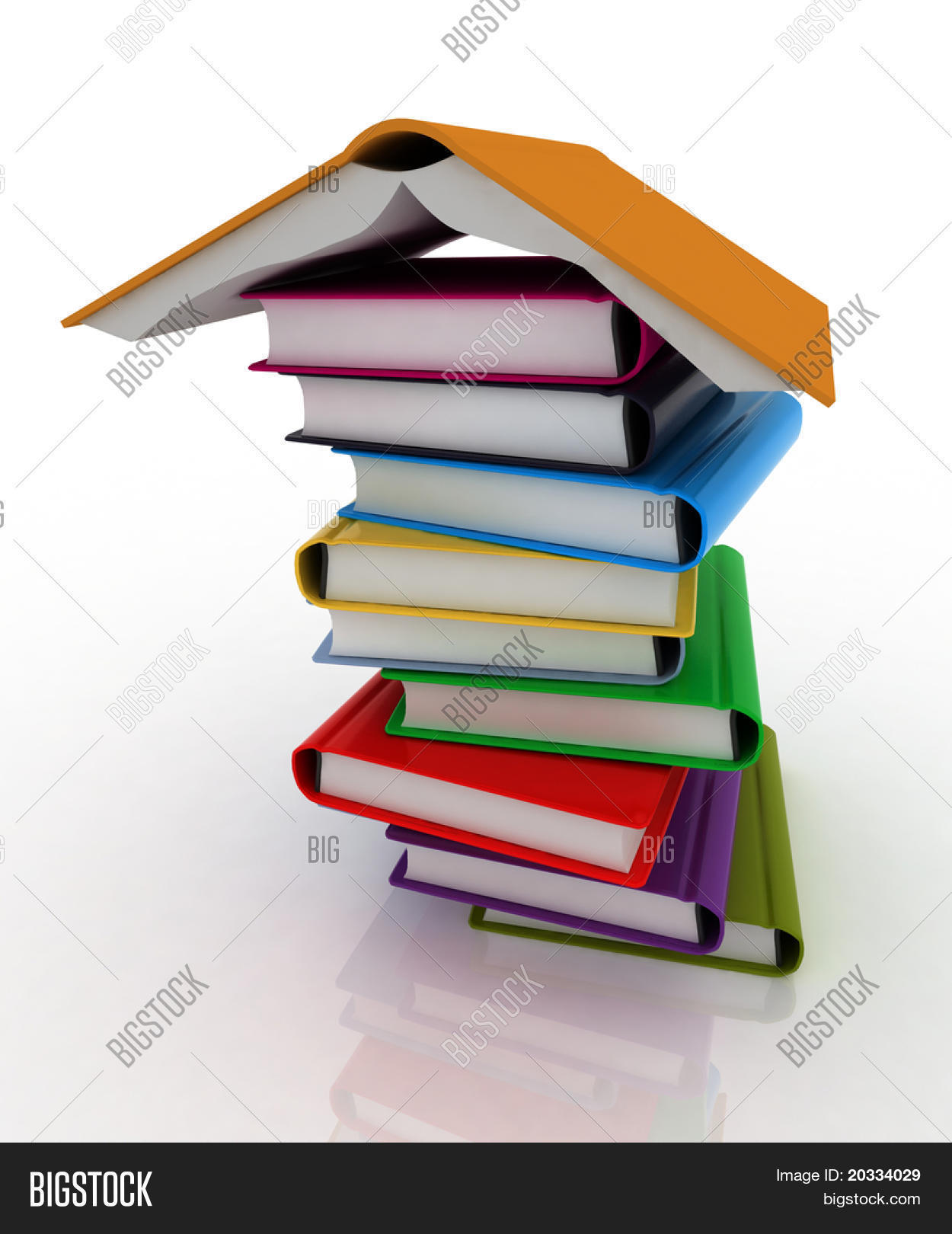 3d Book Pile Inverted Image & Photo (Free Trial) | Bigstock
