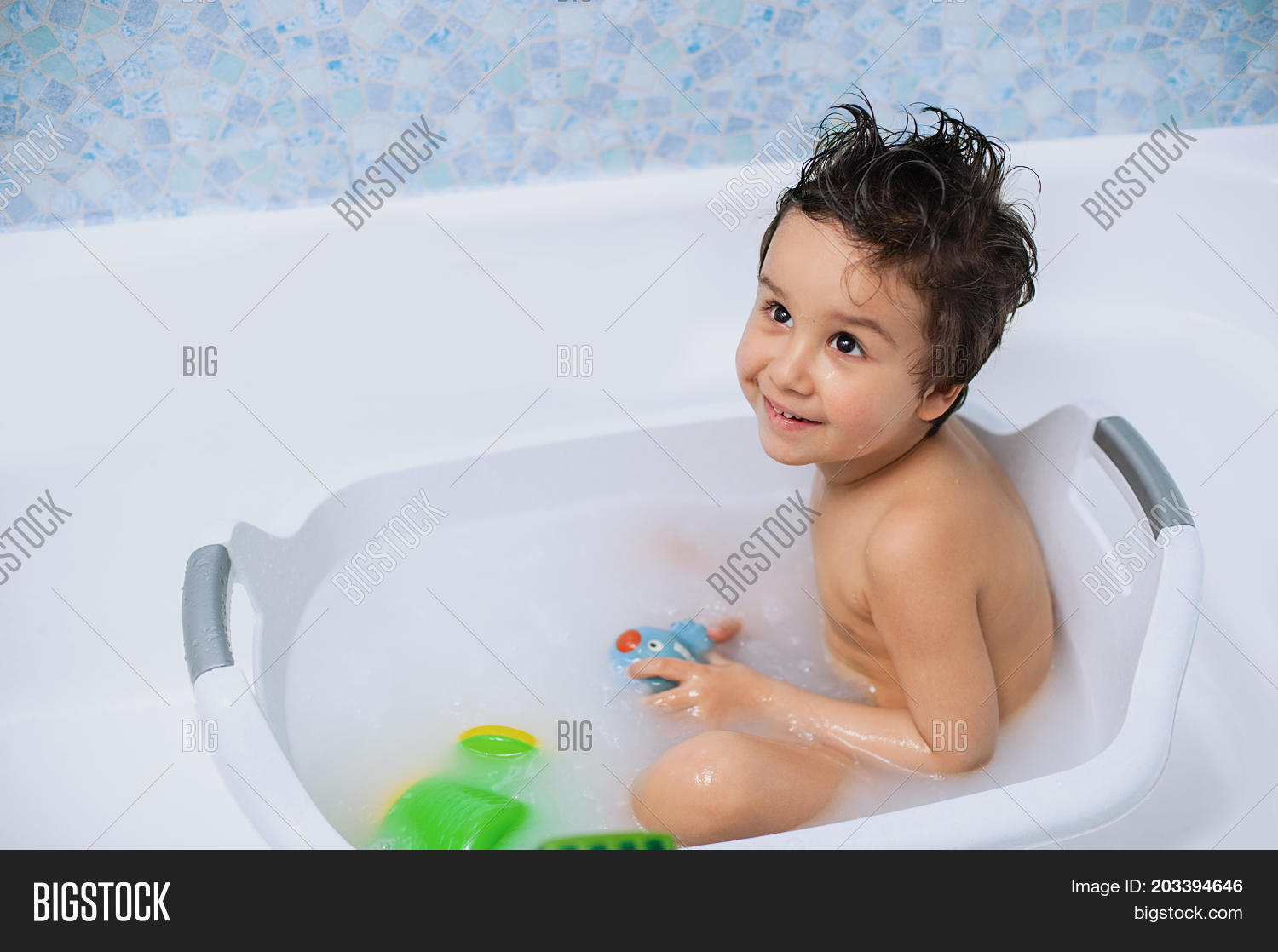 Happy Child Bathes Image & Photo (Free Trial) | Bigstock