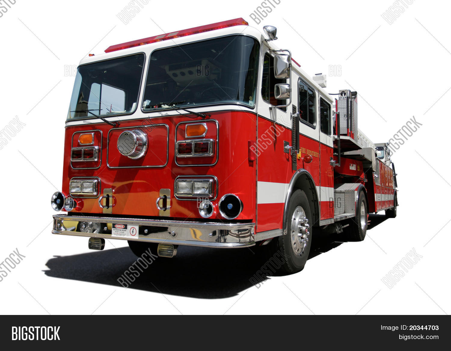 Fire Engine Isolated Image & Photo (Free Trial) | Bigstock