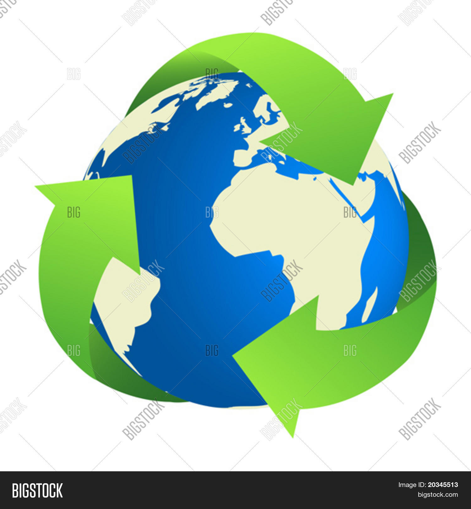 Recycling Earth. Map Vector & Photo (Free Trial) | Bigstock