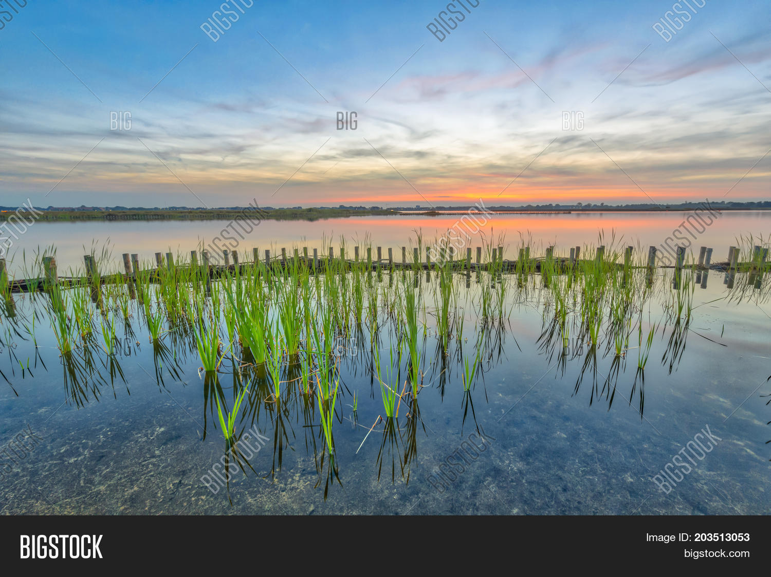 Sunset Over Lake Shore Image & Photo (Free Trial) | Bigstock