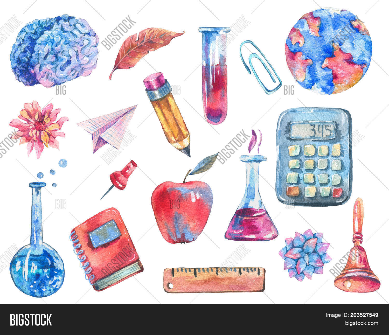 Watercolor Back School Image & Photo (Free Trial) | Bigstock