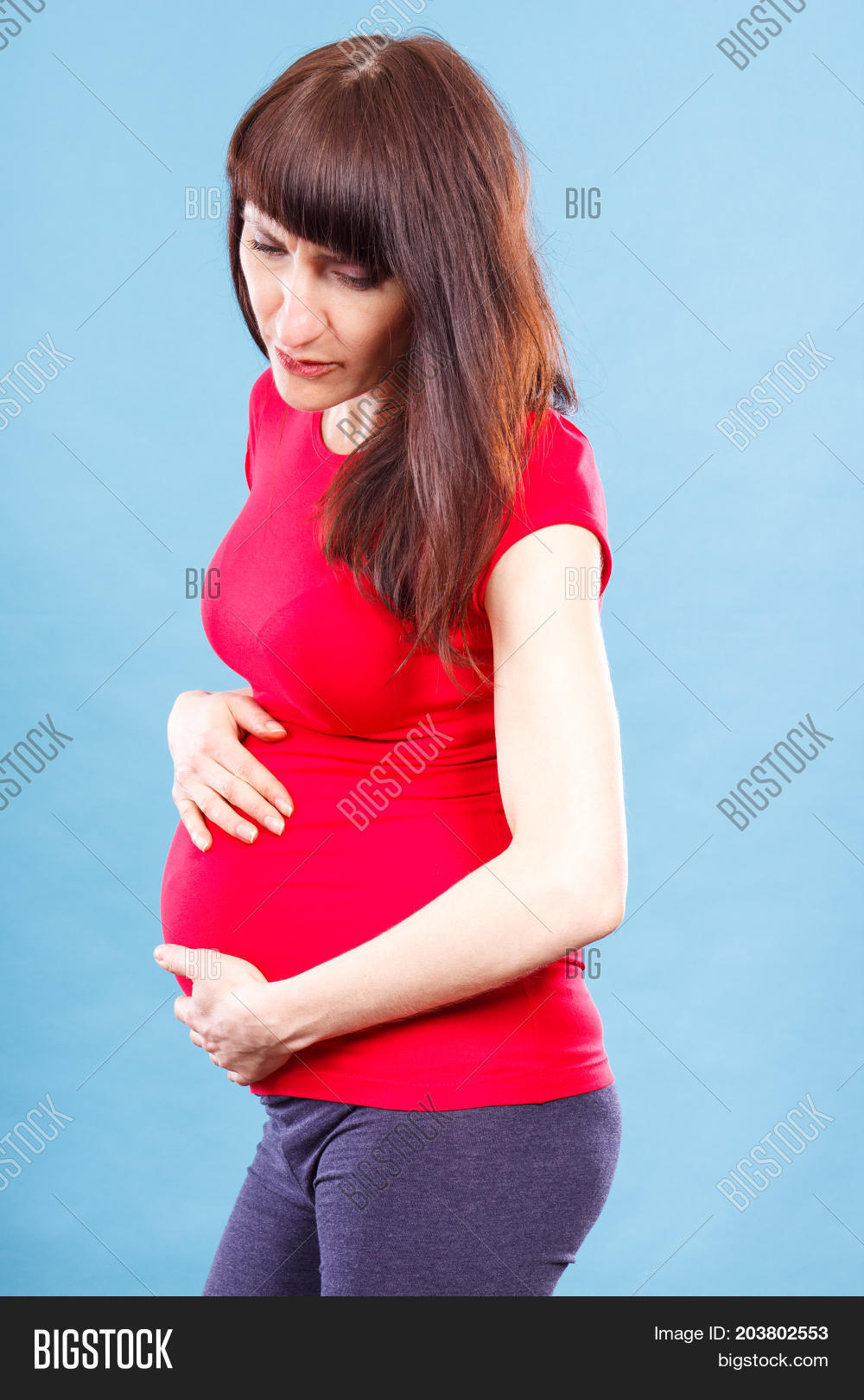Imagen y foto Sad Woman Pregnant (prueba gratis) | Bigstock