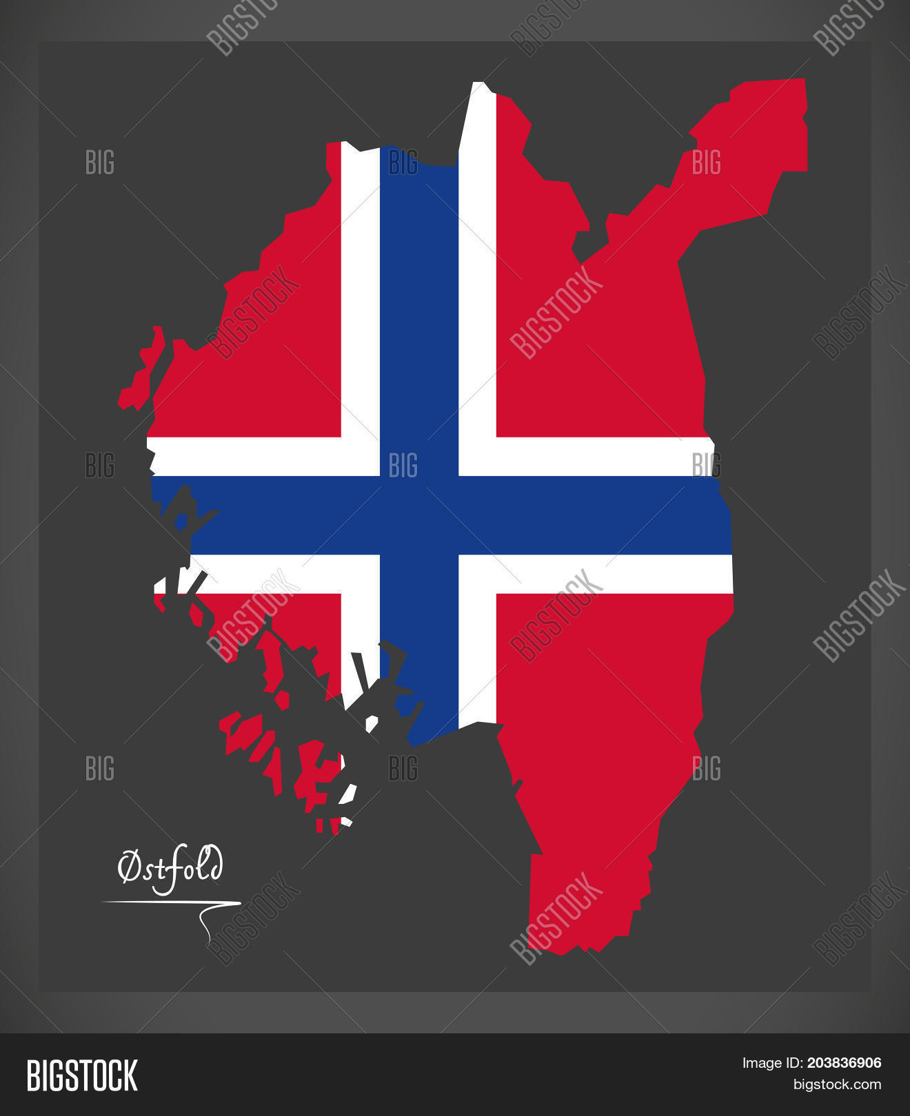 Ostfold Map Norway Image & Photo (Free Trial) | Bigstock