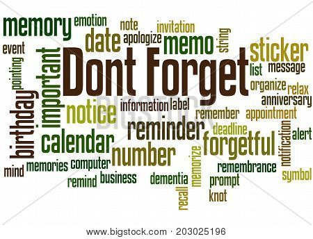 Dont Forget, Word Image & Photo (Free Trial) | Bigstock