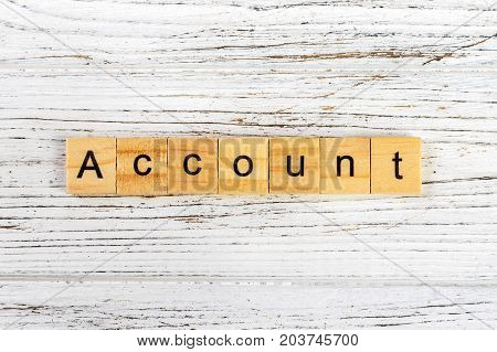 ACCOUNT Word Made Image & Photo (Free Trial) | Bigstock