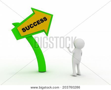 3d Man Direction Sign Image & Photo (Free Trial) | Bigstock