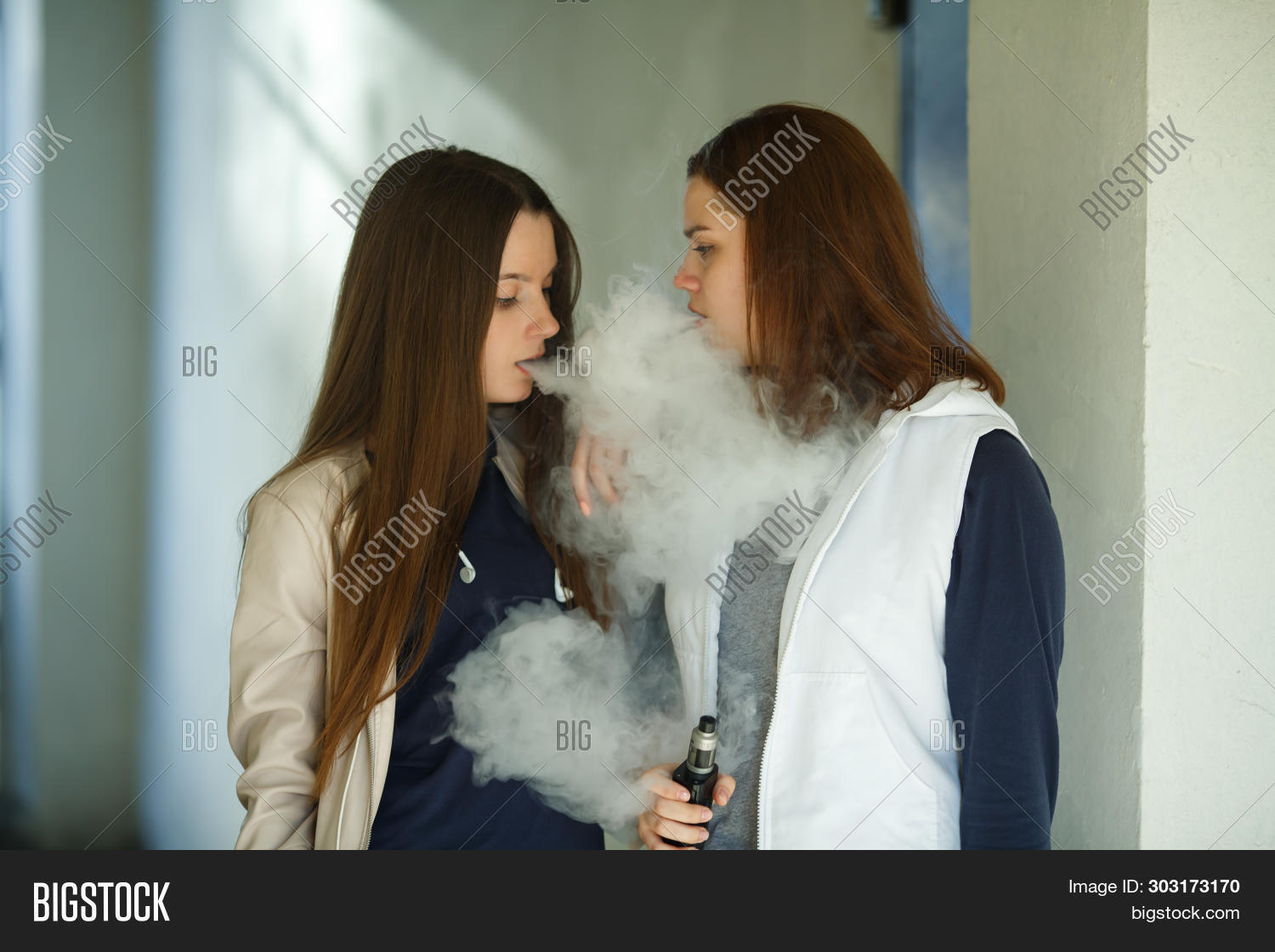 Vape Teenagers. Two Image & Photo (Free Trial) | Bigstock