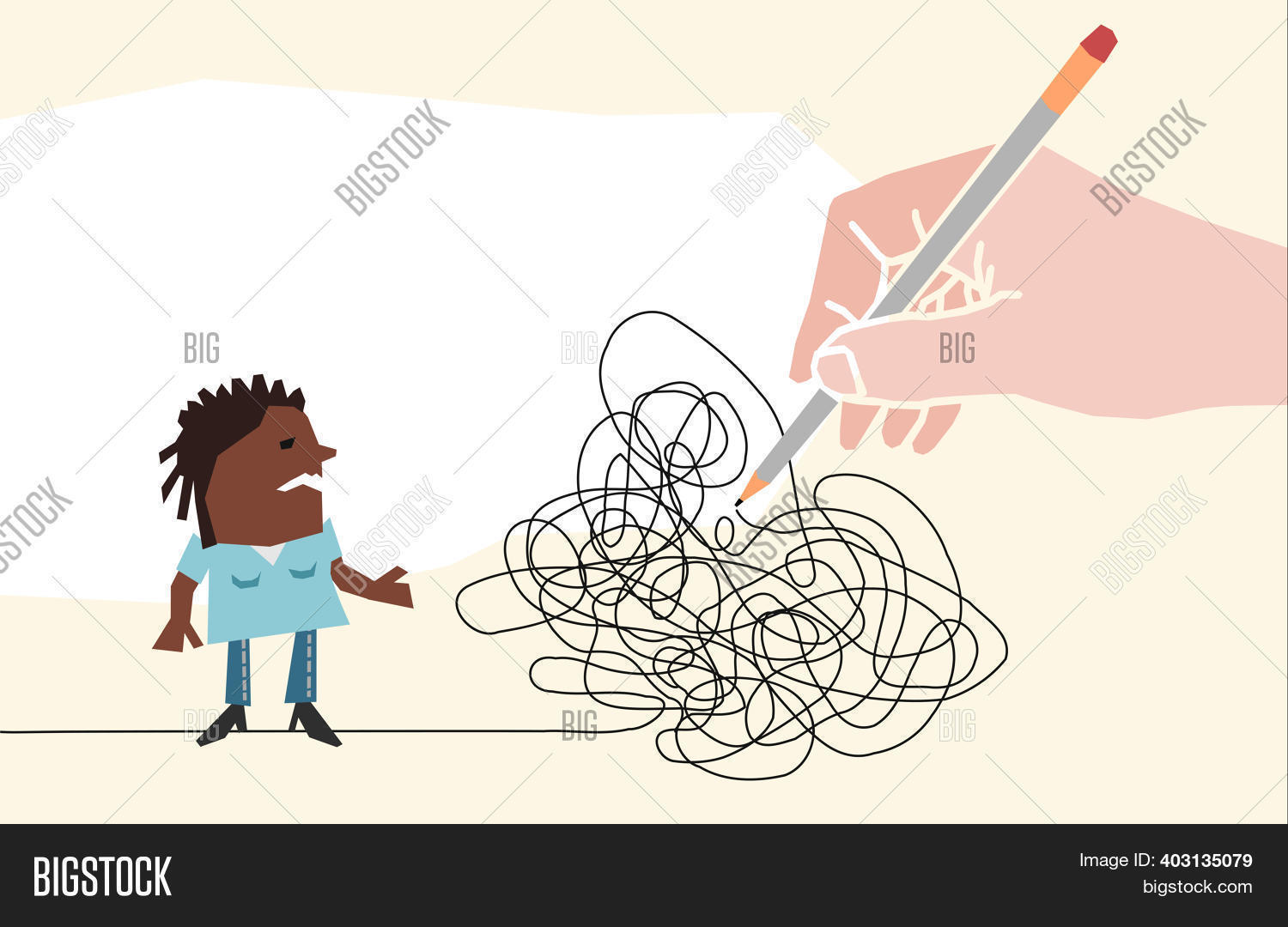 Illustrated Big Hand Vector & Photo (Free Trial) | Bigstock