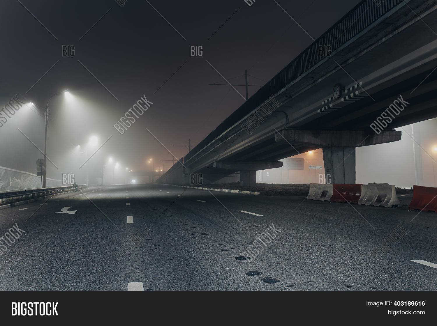 Foggy Misty Night Road Image & Photo (Free Trial) | Bigstock
