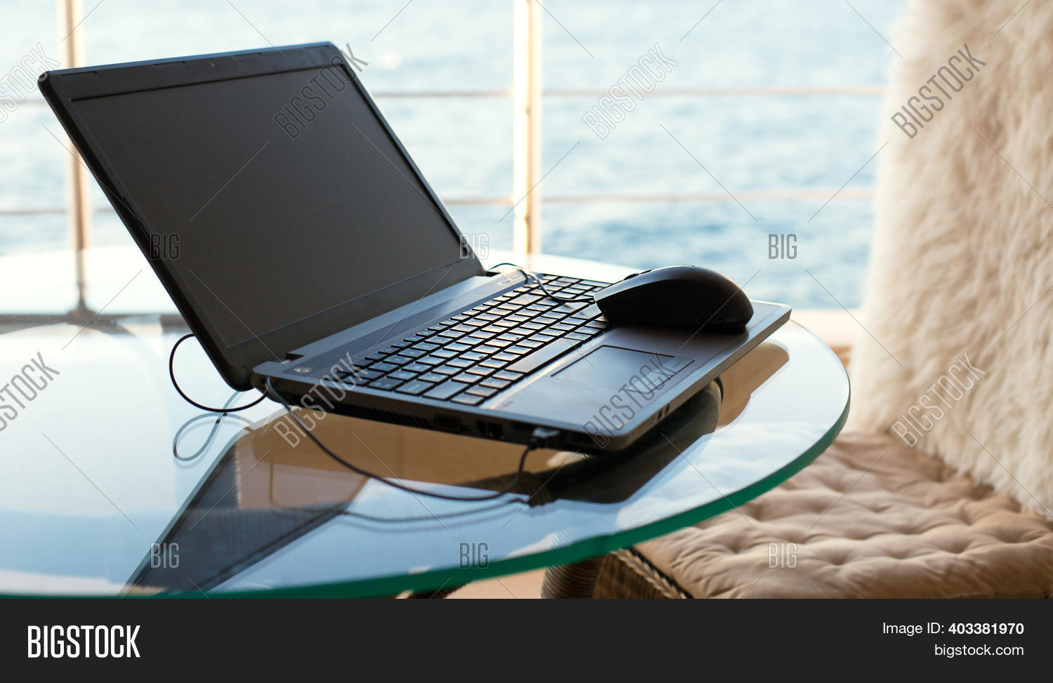 Laptop On Table On Image & Photo (Free Trial) | Bigstock