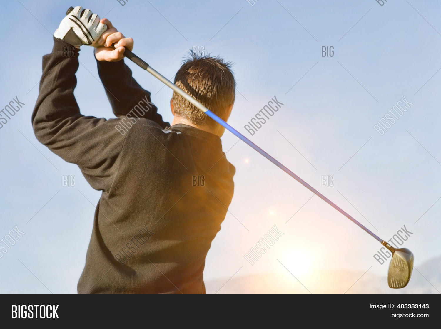 Rear Shot Male Golfer Image & Photo (Free Trial) | Bigstock