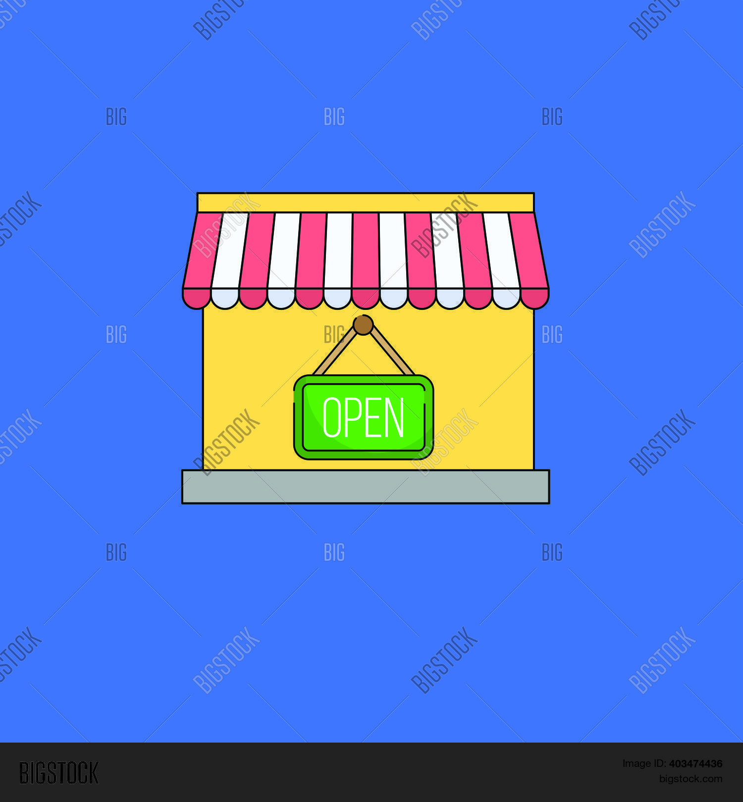 Shop Open Icon. Vector & Photo (Free Trial) | Bigstock