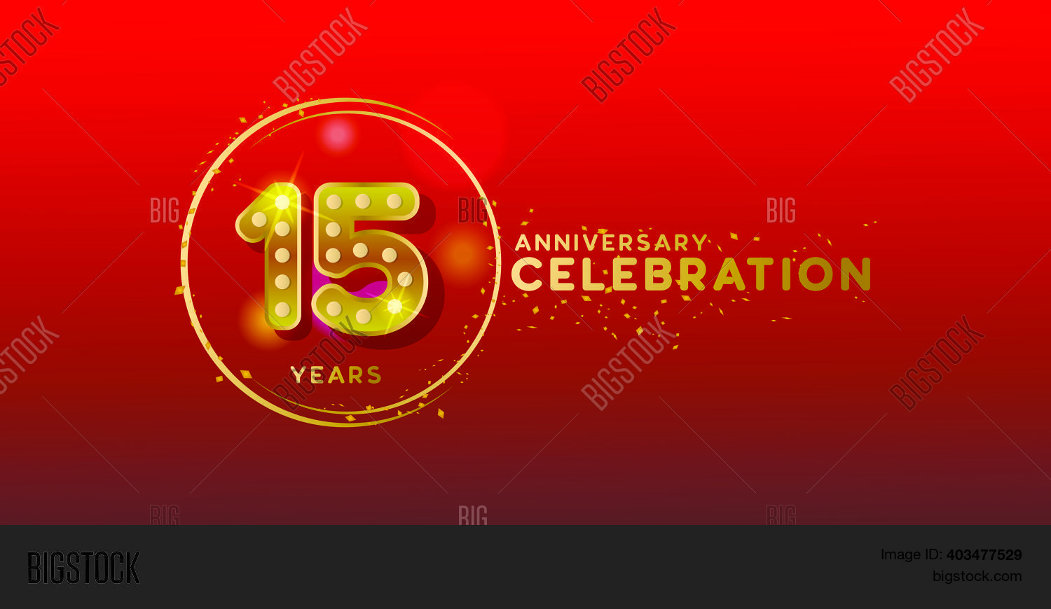 15th Anniversary Gold Vector & Photo (Free Trial) | Bigstock